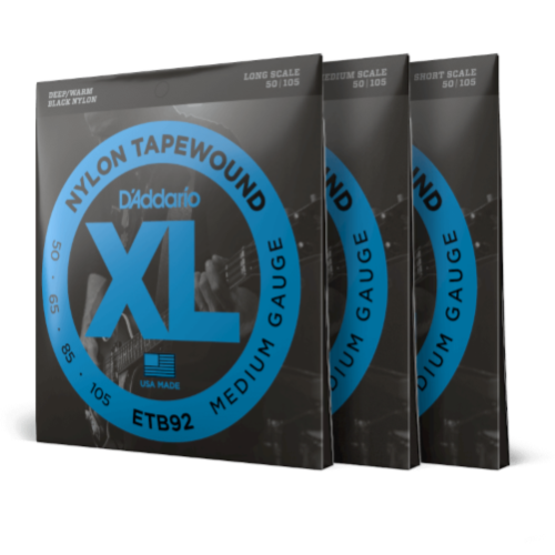 D'Addario XL Black Nylon Tapewounds – The Bass Gallery